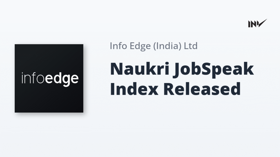 Info Edge Naukri JobSpeak Index Report for November 2025 Released ...