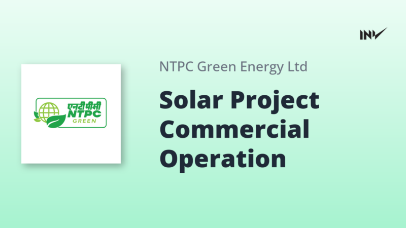 NTPC Green Energy Commercial Operation of 13.98 MW Solar Project Begins ...
