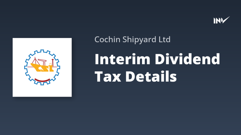 Cochin Shipyard Communication on Tax Deduction at Source on Interim ...