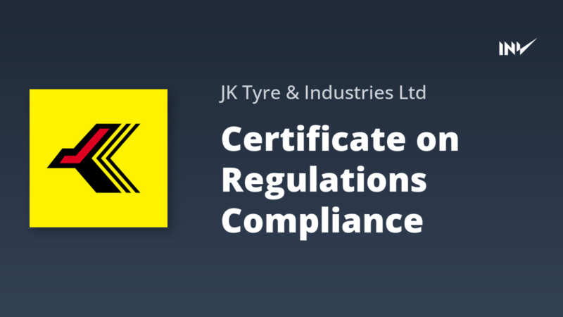JK Tyre & Industries Certificate Regarding Depositories and ...