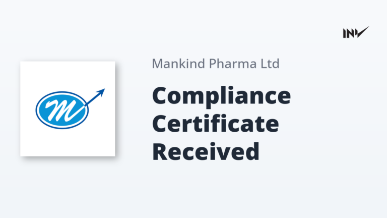 Mankind Pharma Certificate for Depositories and Participants ...