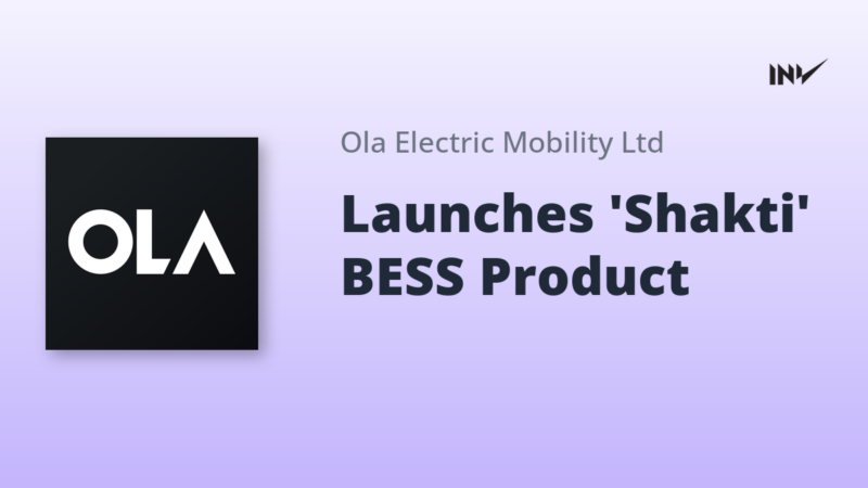 Ola Electric Launches First 'Shakti' Battery Storage System from ...