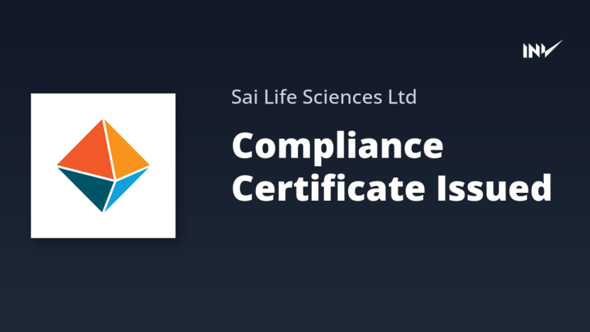 Sai Life Sciences Compliance Certificate for Quarter Ended December 31 ...