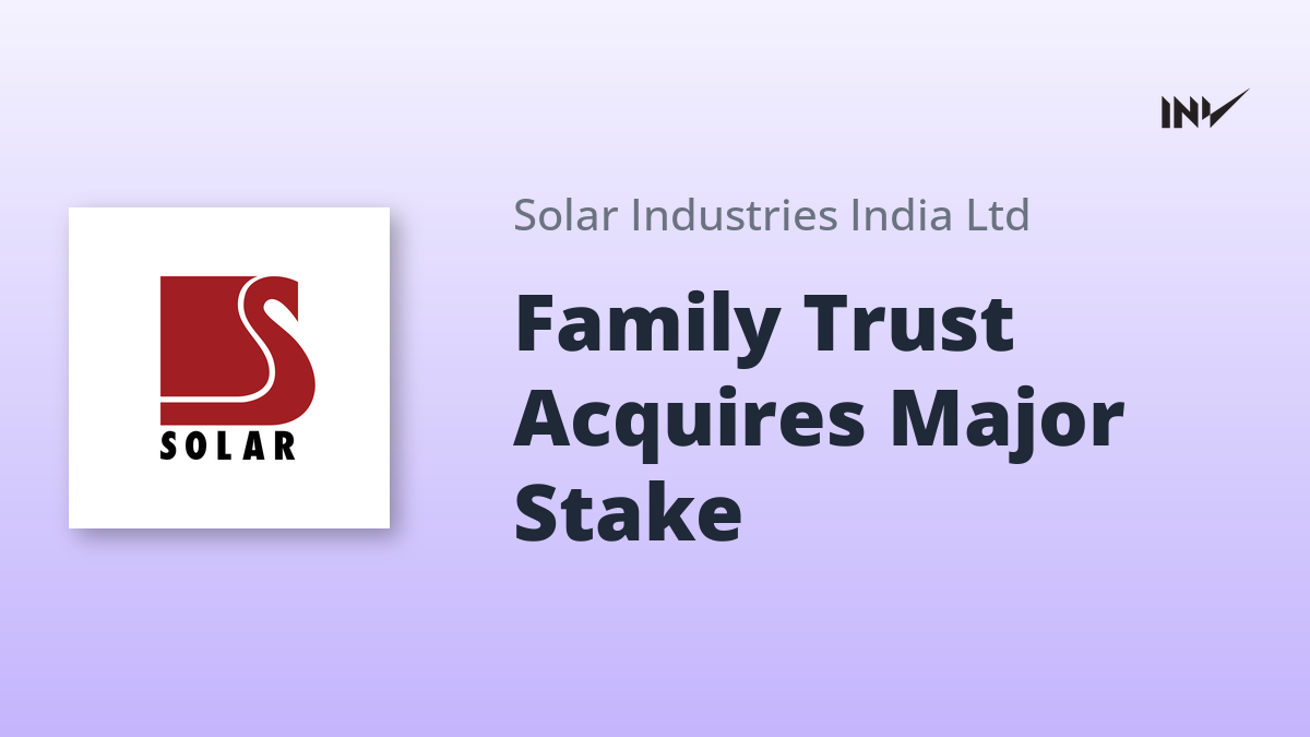 Sohan Devi Nand Lal Nuwal Family Trust Acquisition of 29.23% Stake in ...